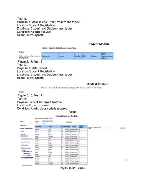 Student Database Management System Project Docx Databases