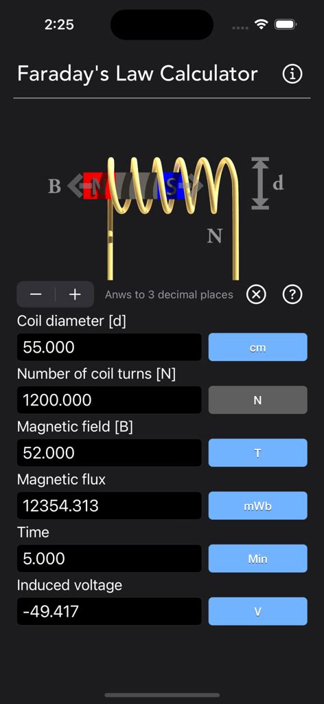 Faradays Law Calculator Utilities App Mwm