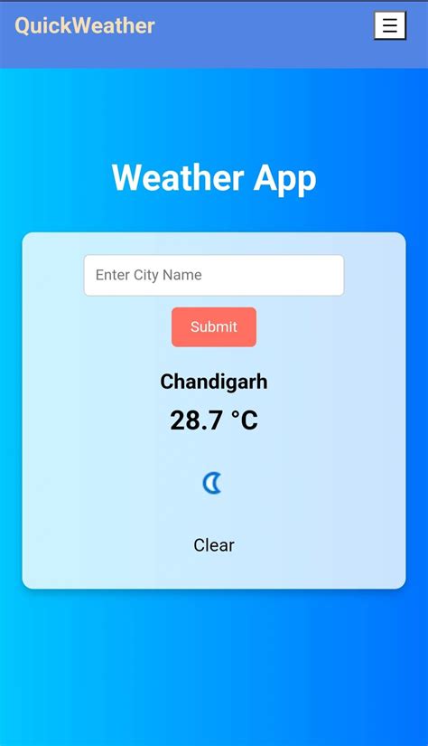 Built A Weather App Using React Vishal Singh Posted On The Topic