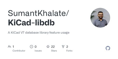 github sumantkhalate kicad libdb a kicad v7 database library feature usage