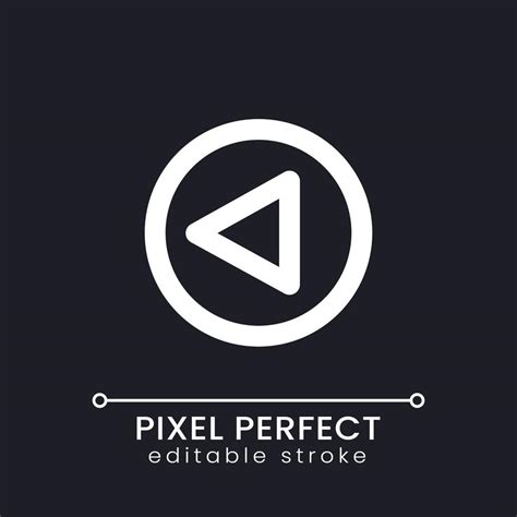 Replay Button Pixel Perfect White Linear Ui Icon For Dark Theme Video