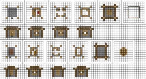 Small House Minecraft Blueprints Pixel Art Grid Gallery