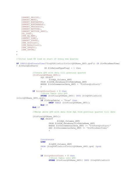 Incremental Load Script Pdf