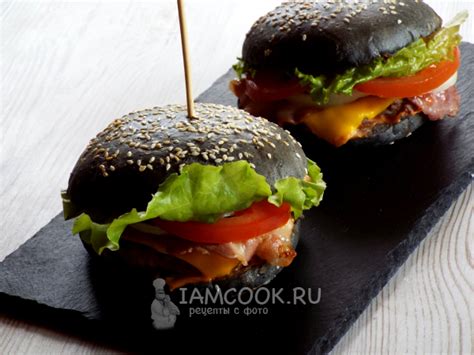 Чёрный бургер — рецепт с фото пошагово