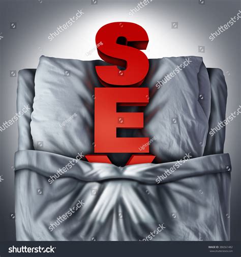 Sex Bed Symbol Red Three Dimensional Stock Illustration
