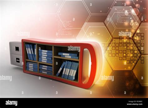 Usb Drive With File Folder Stock Photo Alamy