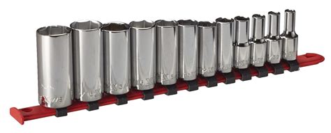 Maximum 3 8 In Drive Deep Socket Set 12 Pc Sae Crv Nickel Chrome