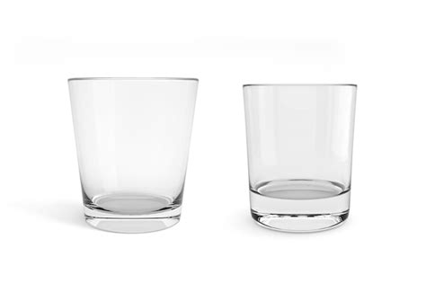 Premium Photo Empty Glass On White Background 3d Render
