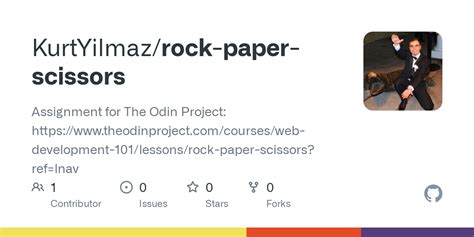 GitHub KurtYilmaz Rock Paper Scissors Assignment For The Odin
