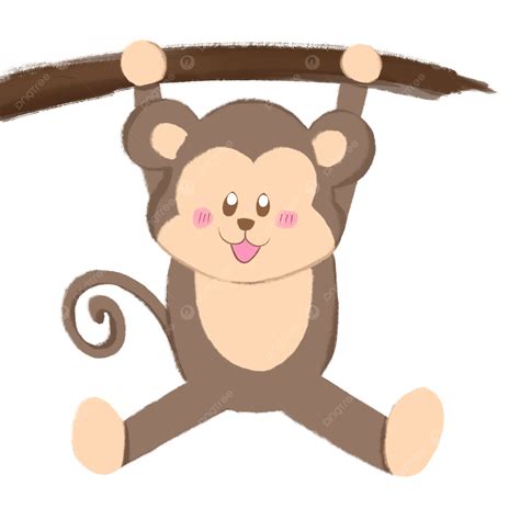 귀여운 원숭이 만화 일러스트 스티커 원숭이 귀엽다 숲 Png 일러스트 및 Psd 이미지 무료 다운로드 Pngtree