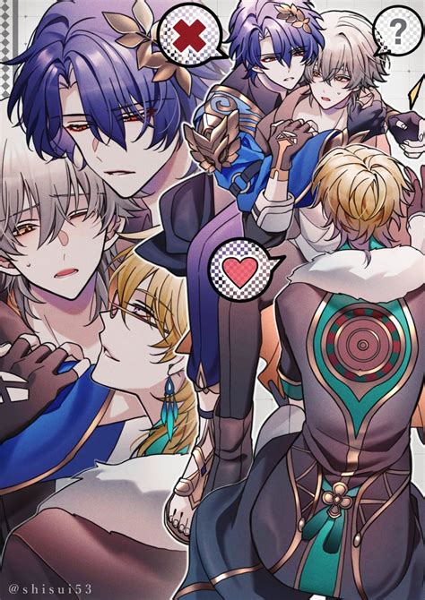 Trailblazer Caelus Aventurine And Dr Ratio Honkai And More Drawn By Shisui Danbooru