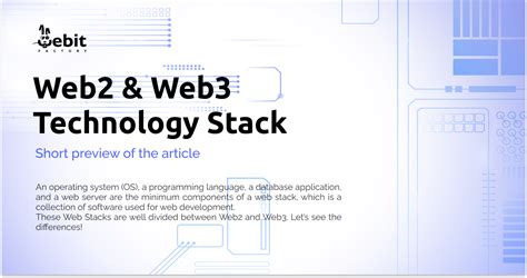 Web2 And Web3 Technology Stack