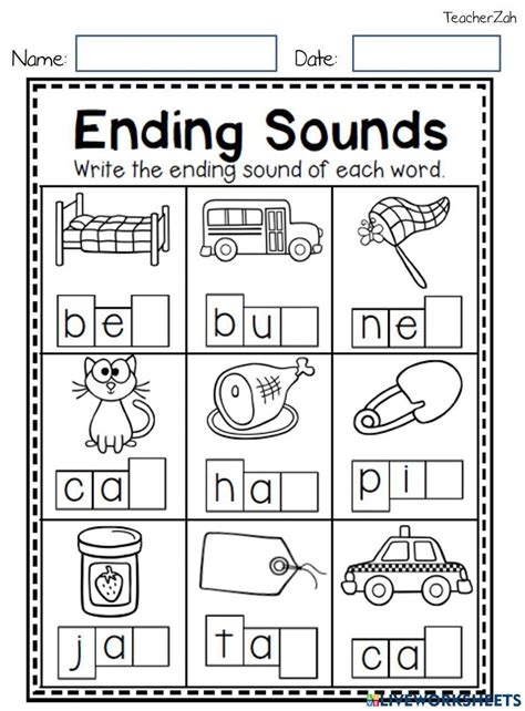 Cvc Ending Sounds Beginning Sounds Worksheets Phonics Worksheets Letter Sounds