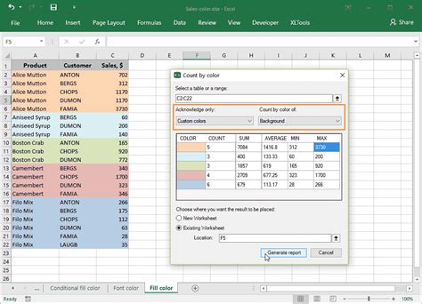 How To Count By Color In Excel Count Sum Average Based On Cell Or