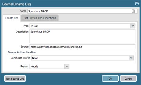 Palo Alto Firewall External Dynamic Lists Ooi Ventures