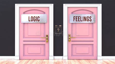 Logic Or Feelings Making A Choice Stock Image Image Of Feelings Options 264126223