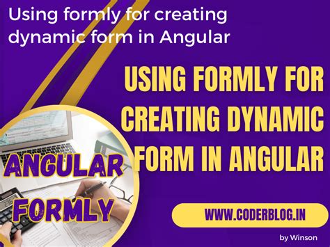 Using Formly For Creating Dynamic Forms In Angular By Winson Yau