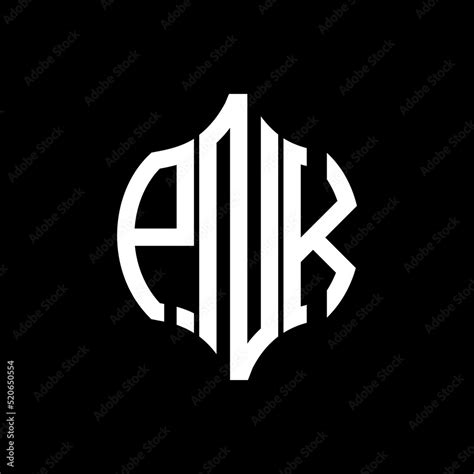 Pnk Letter Logo Pnk Best Black Background Vector Image Pnk Monogram