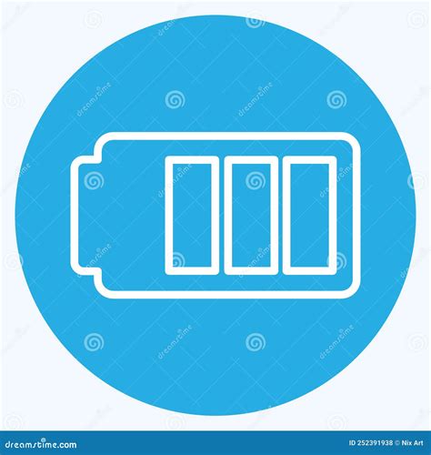 图标电池1 适合移动应用符号 蓝眼睛 简单设计可编辑 设计模板矢量图 简单符号 库存例证 插画 包括有 电影 燃料 252391938