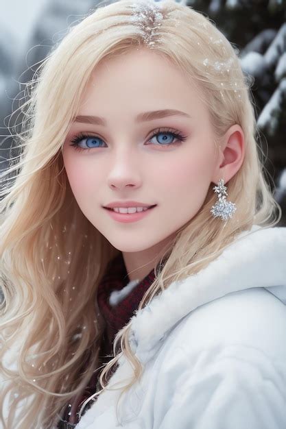 Una Chica Con Ojos Azules Foto Premium