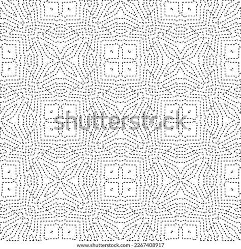 Monochrome Ornamental Texture Smooth Linear Shapes Stock Vector