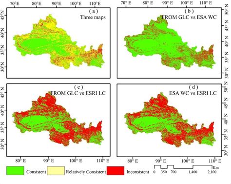 Overlapping Map Showing The Distribution Of Spatial Consistency In The