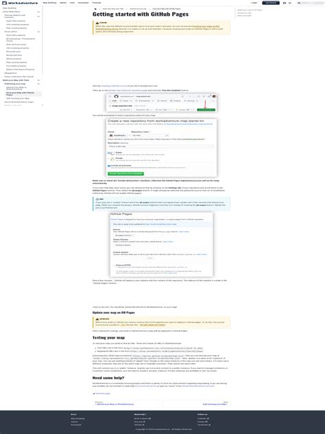 Host Your Map With Github Pages Workadventure Documentation Pdf World Wide Web Internet