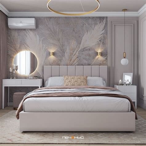 Дизайн спальни в стиле неоклассика インテリア ベッドルーム