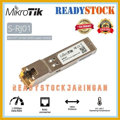 Jual Mikrotik Sfp S Rj01 Rj45 Sfp 10 100 1000m Copper Module Shopee Indonesia