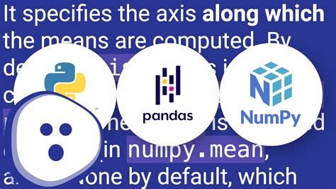 What Does Axis In Pandas Mean Youtube