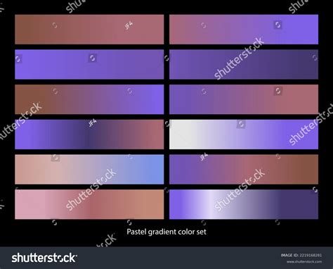 Pastel Color Gradient Collection Vector Illustration Stock Vector