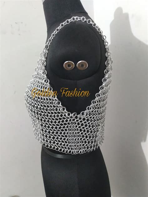 Top Bra Girls Women Aluminum Wire Jump Ring Chainmail Fancy Etsy