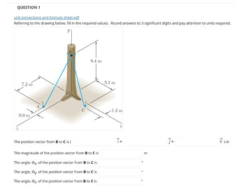 Solved QUESTION 1 Unit Conversions And Formula Sheet Pdf Chegg Com