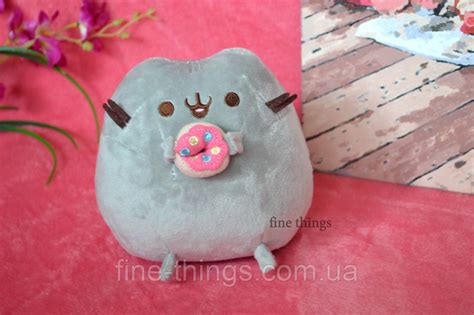 Купить Пушин игрушка мягкая плюшевая кот Пушин кэт Pusheen Cat с пончиком пушин с пончиком в