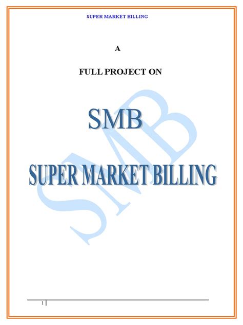 Super Market Billing Management Pdf C Class Computer Programming