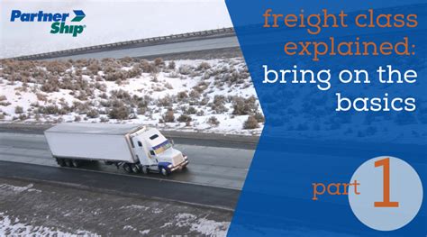 Freight Class Explained Bring On The Basics Partnership