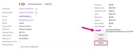 Myob Data Sync Settings Advanced General Help Tall Emu Crm