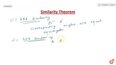 Similarity Theorem I Aaa Similarity Ii Sss Similarity Iii Sas