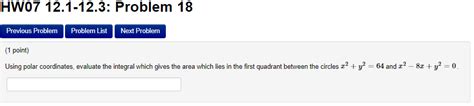 Solved Hw07 121 123 Problem 18 Previous Problem Problem