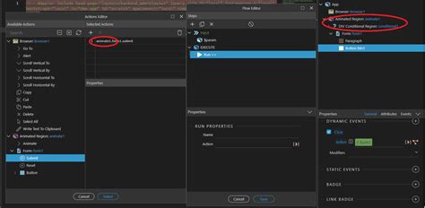 Minor Action Editor Not Interpreting Conditional Regions Inside Animated Regions When
