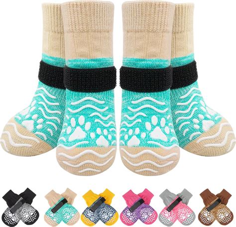 Pupteck Anti Slip Dog Socks Shoes With Grippers To