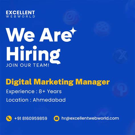 Surbhi Bhawsar On Linkedin Hello Linkies We Are Hiring Digital Marketing Manager In Excellent…