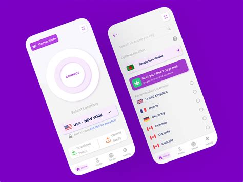Vpn App Ui Design By Md Bellal Hossain On Dribbble