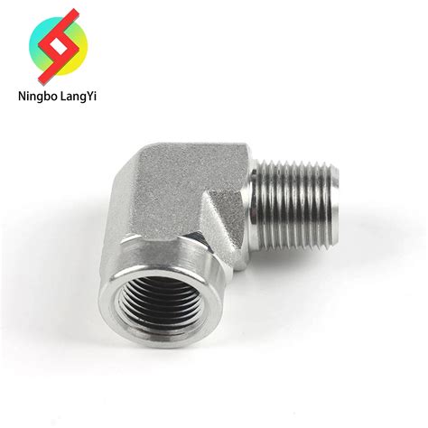 Hydraulic Fitting Male Female 90 Degree Elbow Nptbspt Thread Adaptor