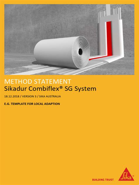 Method Statement Sikadur Combiflex Sg System 2018 5 Pdf