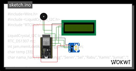 Rtc Dan Lcd Dan Led Wokwi Esp32 Stm32 Arduino Simulator