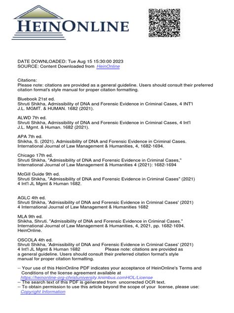4 Issue 4 Intl Jlmgmt Human Pdf Forensic Science Dna Profiling