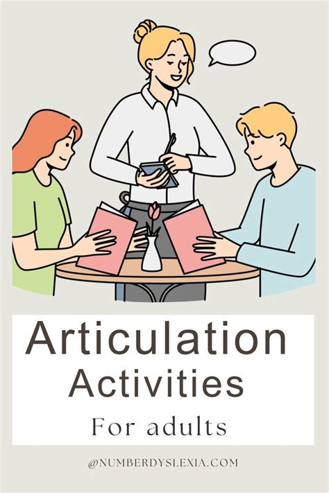 Articulation Activities For Adults