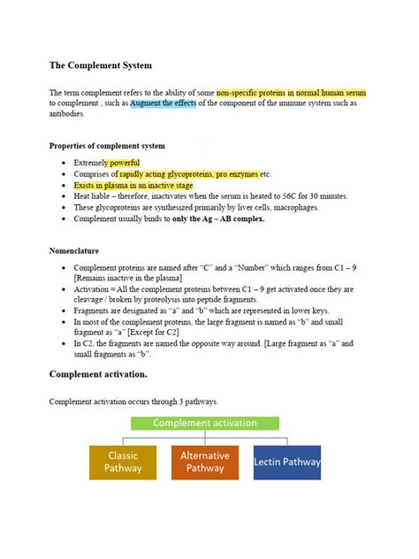 the complement system edited pdf complement system immunology
