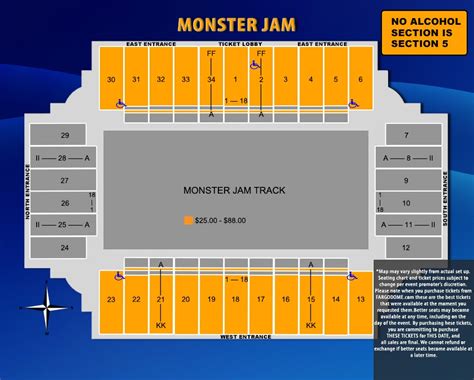 Fargodome Football Seating Chart Pe